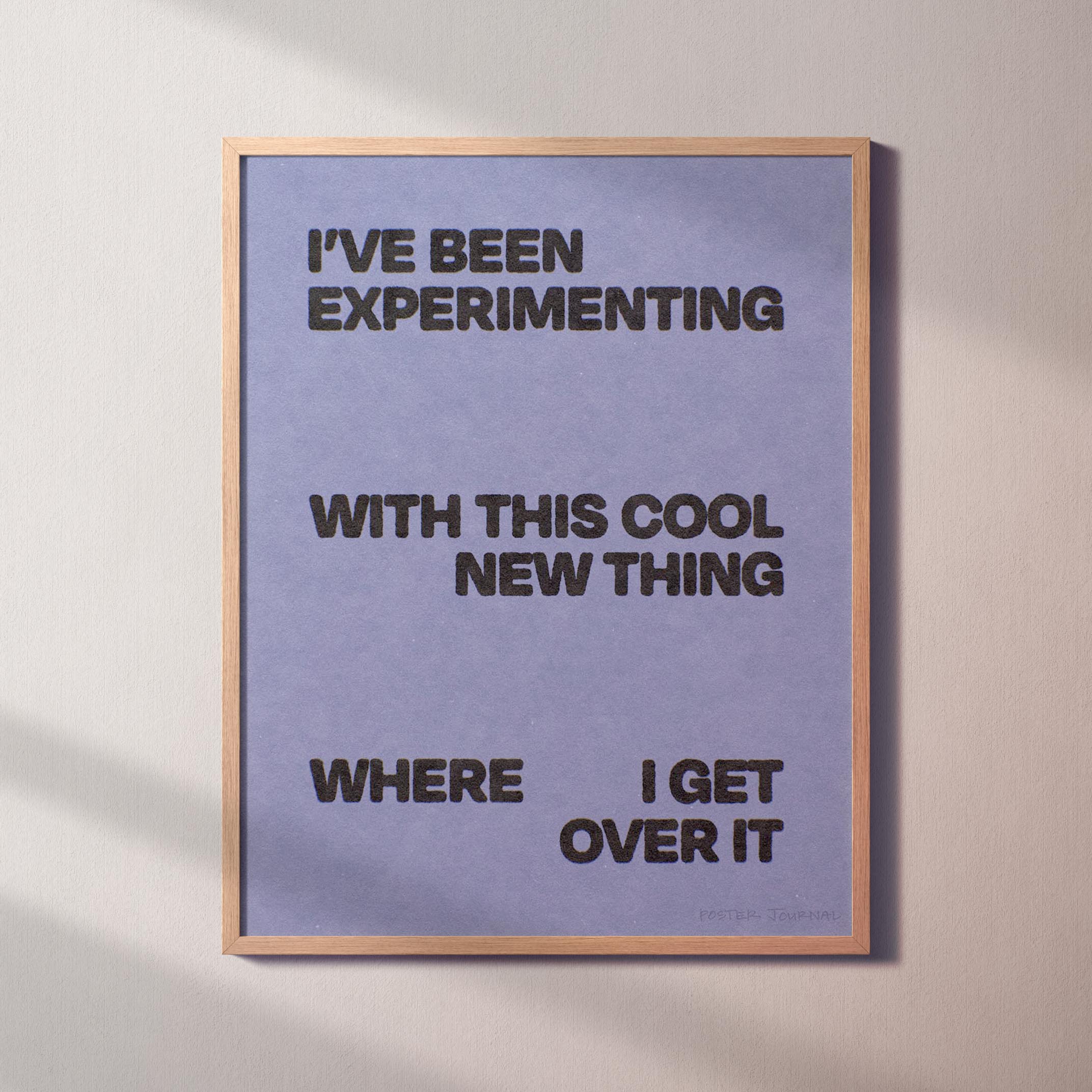 EXPERIMENTING PRINT – Poster Journal