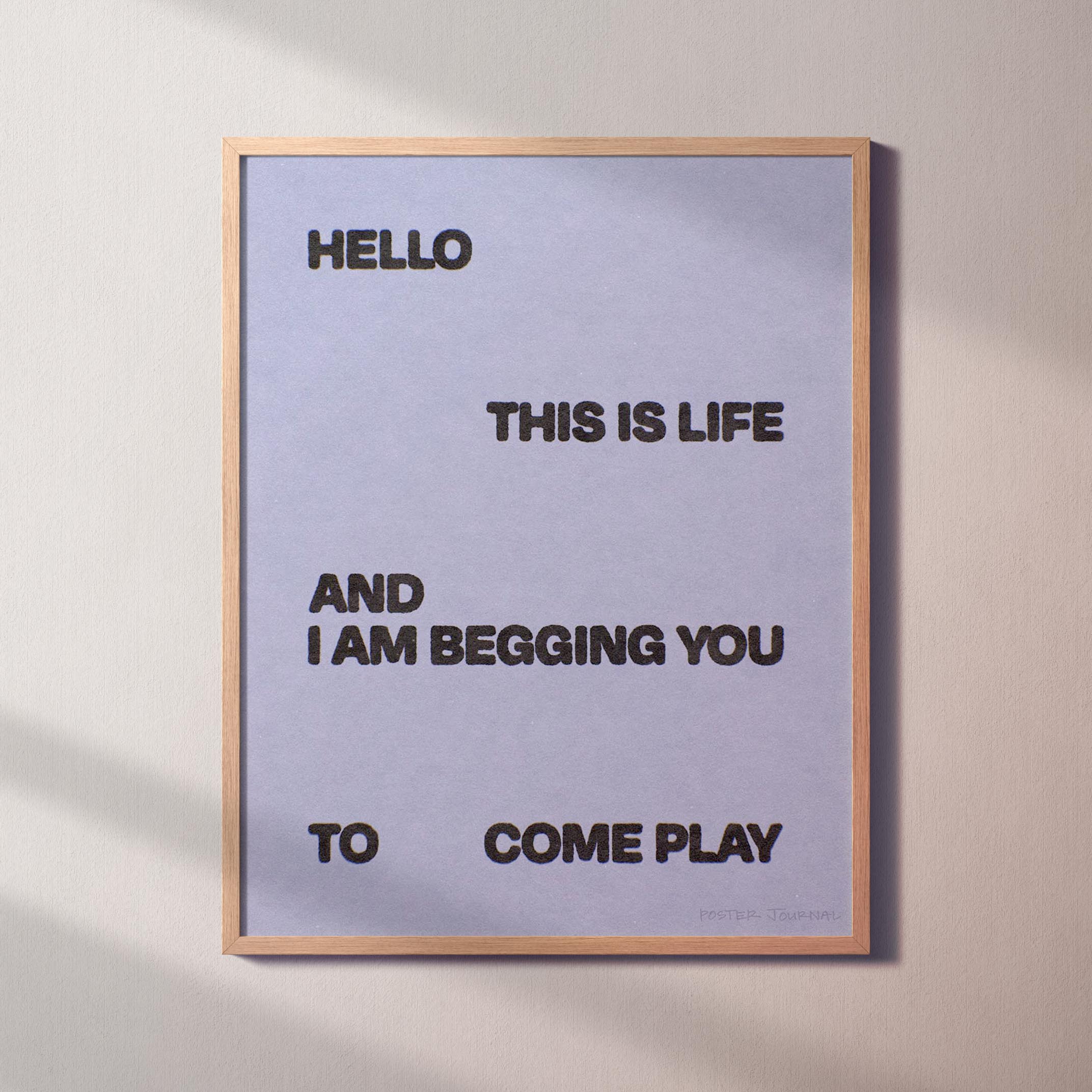 BEGGING PRINT – Poster Journal